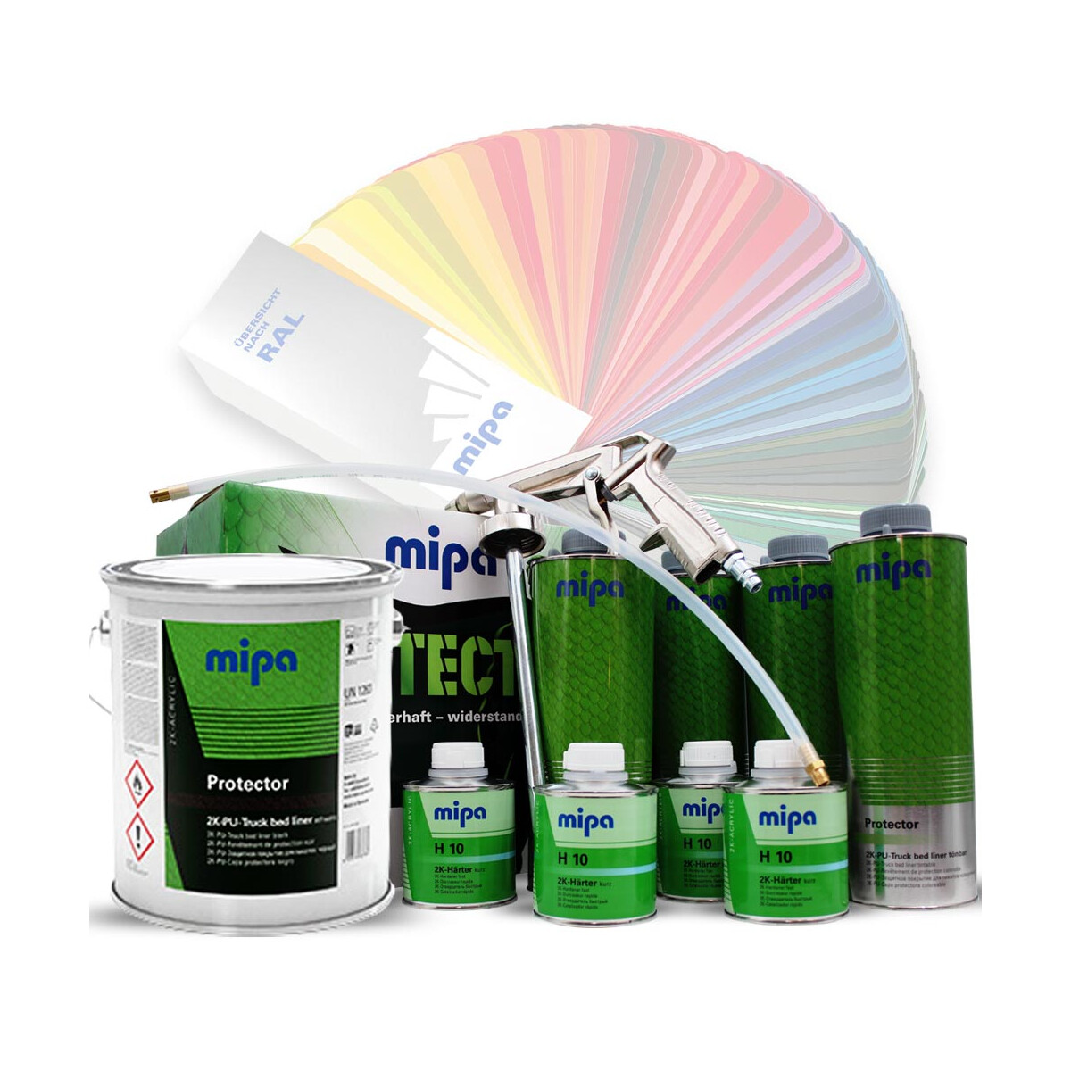 Mipa Protector 2K Lack / Alle RAL Farben & Sets