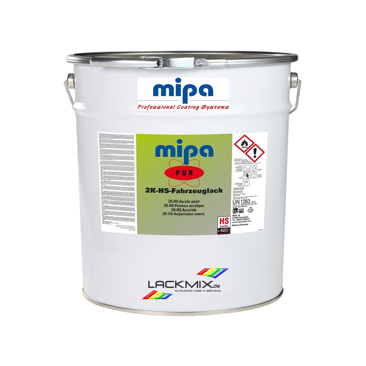 Mipa HS PUR 2K Autolack. Alle Uni Farben & Sets m. Härter