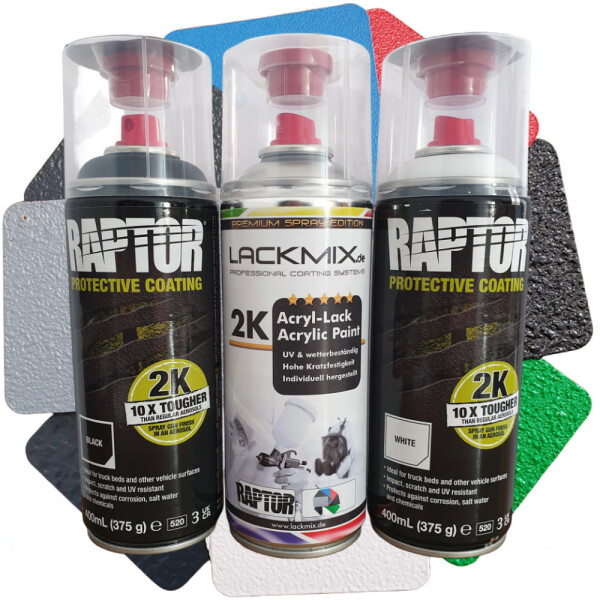 Raptor Lacke & Spraydosen. RAL Farben / Farbpalette