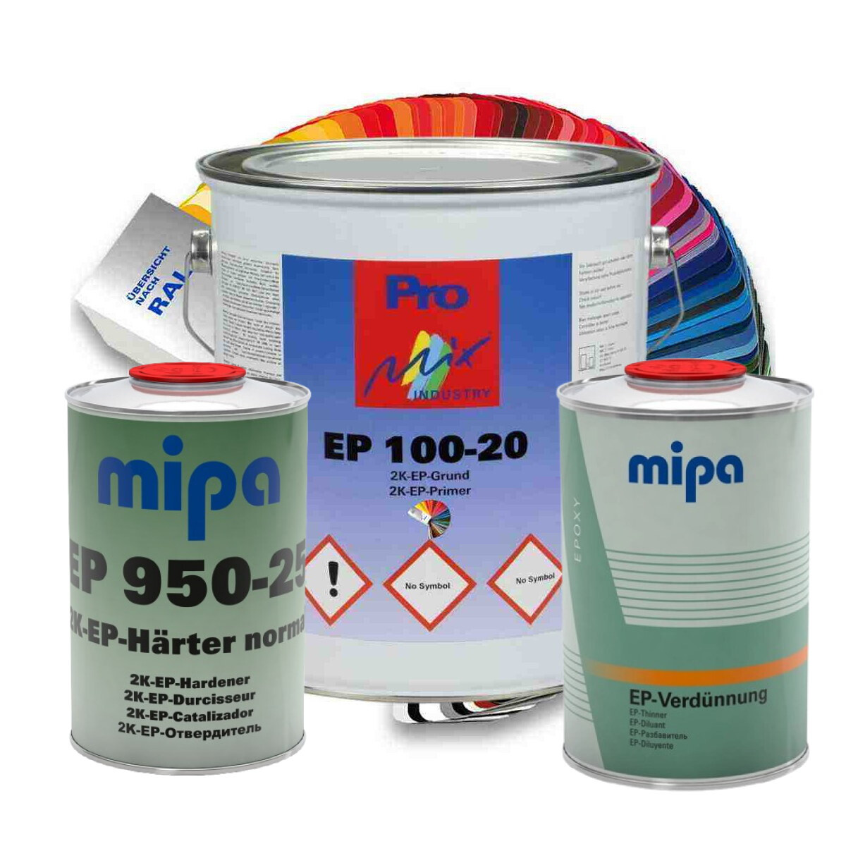Mipa EP 100-20 2K-EP Epoxy Grundierung. RAL Farben