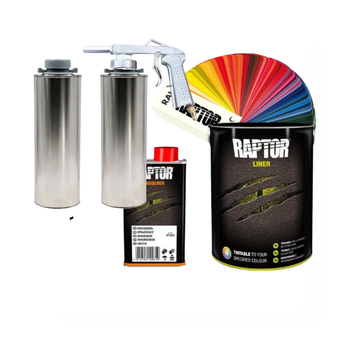 Raptor 2K Lack Beschichtung. Alle Farben n. RAL & Sets (Kit). Upol.